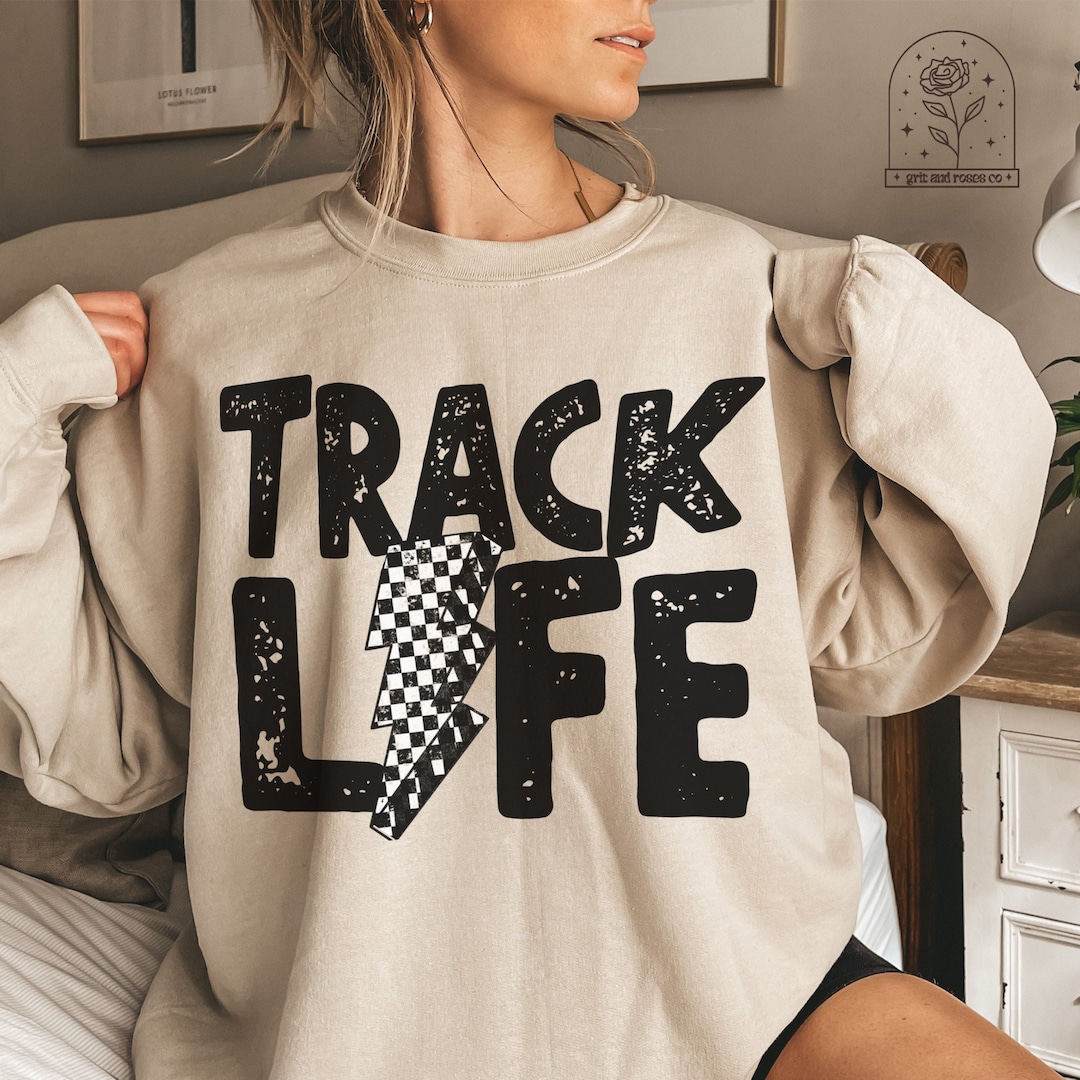 Track Shirts Track Sweatshirt Racing Shirt Race Day Crewnecks Hoodies ...