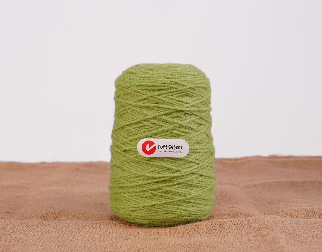 Fluorescent Green New Zealand Wool Tufting Yarn – 500g Roll for Tufting ...