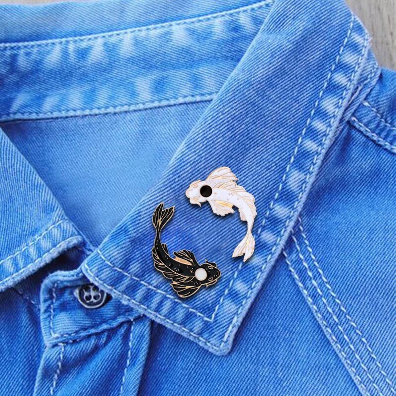 Goldfish Pair Badge Pins - Etsy