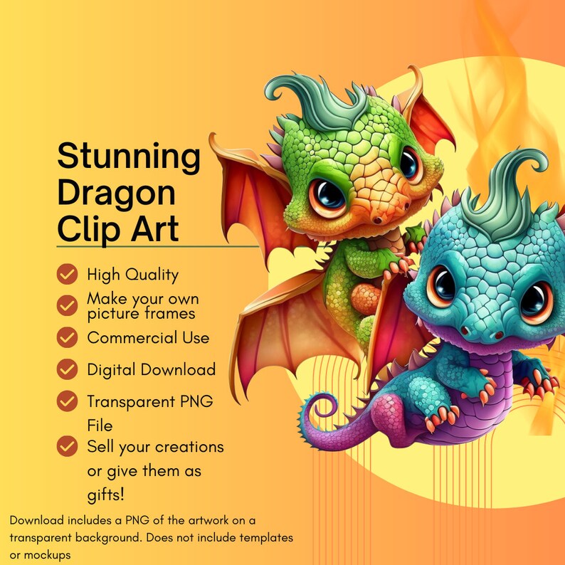 Dragon Pair Artwork, Beautiful Fantasy Dragon, Transparent PNG, Clipart ...