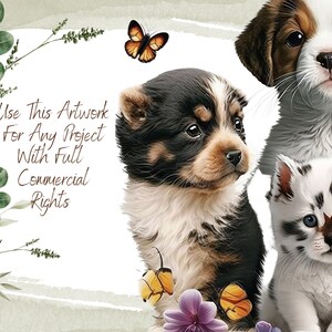 Watercolor Kitten and Puppy Clipart 34 Pack Bundle: Cute and Adorable ...