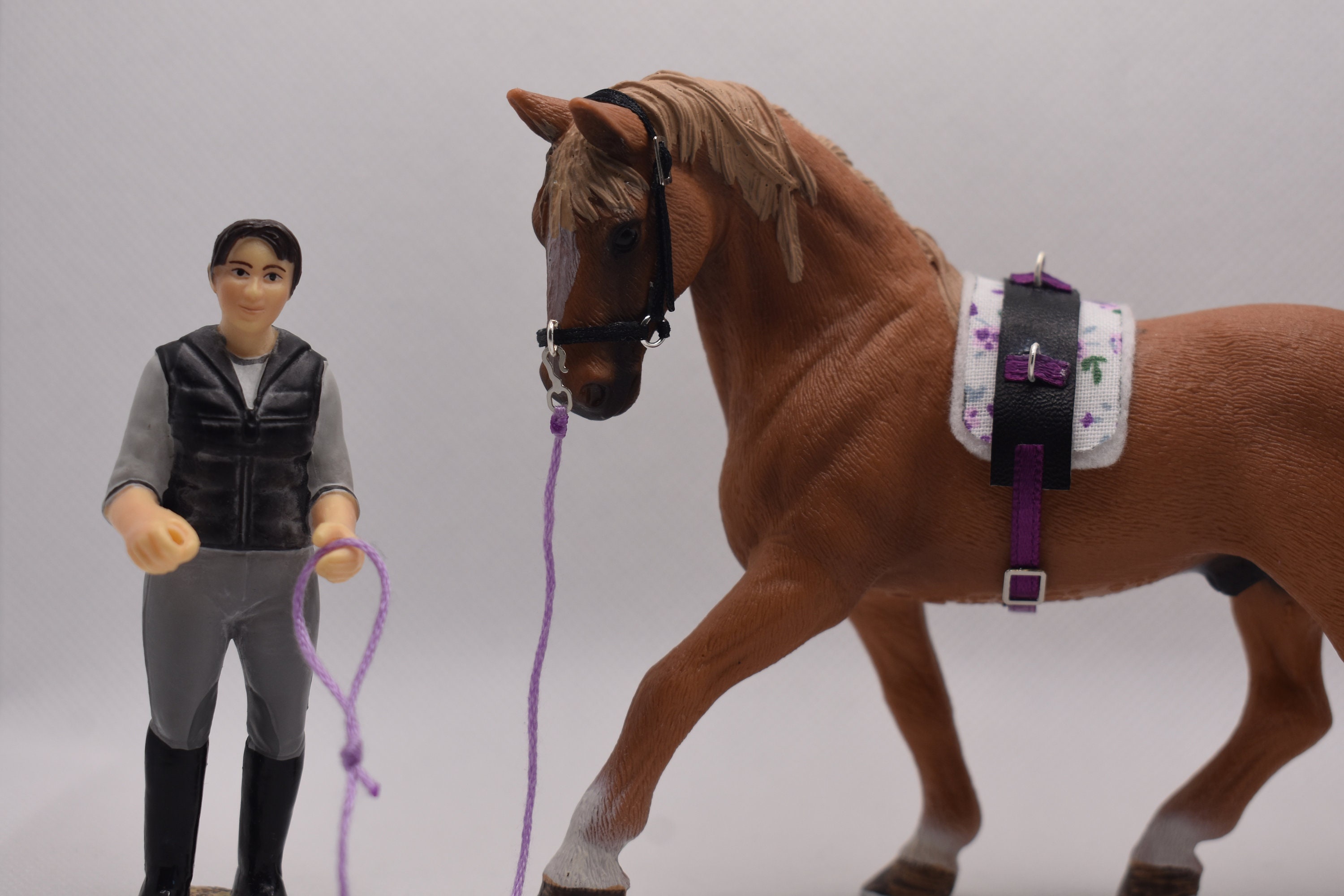 Schleich Lungier-set: Cross-bridle With Lunging Strap and Pad | Etsy UK