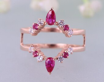 Ruby Ring Enhancer Gold - Etsy
