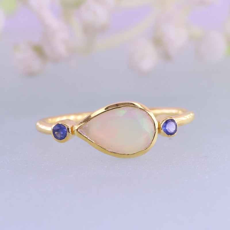 Simple Opal Ring - Etsy