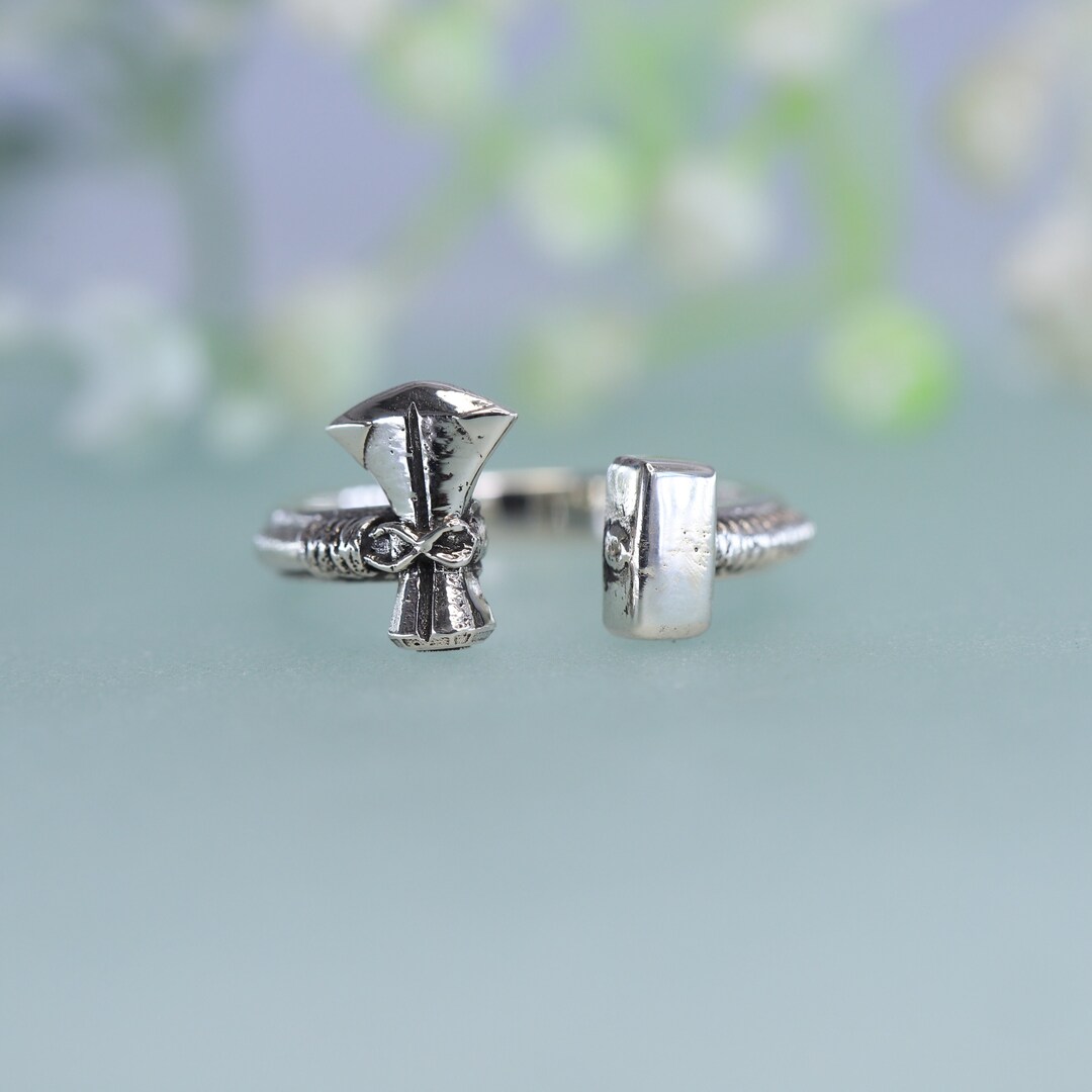 Mjolnir Strombreaker Super Hero Ring, Stormbreaker Hammer Ring,wedding ...