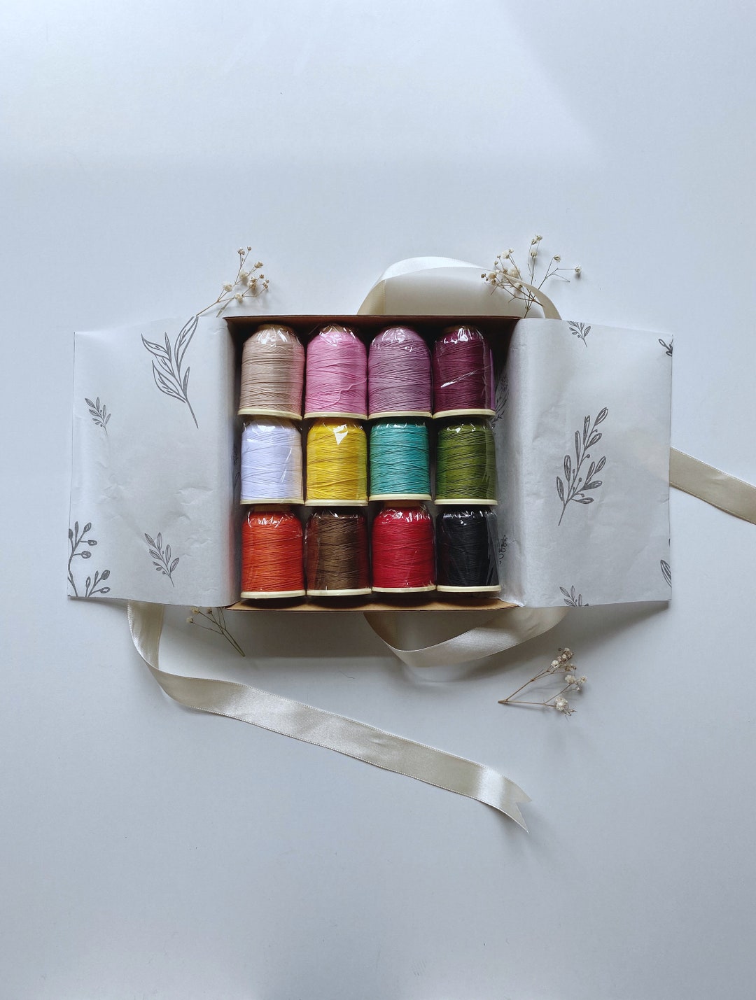 Silk Thread Box for Miniature Doll, 12 Pieces of Colorful Thread - Etsy