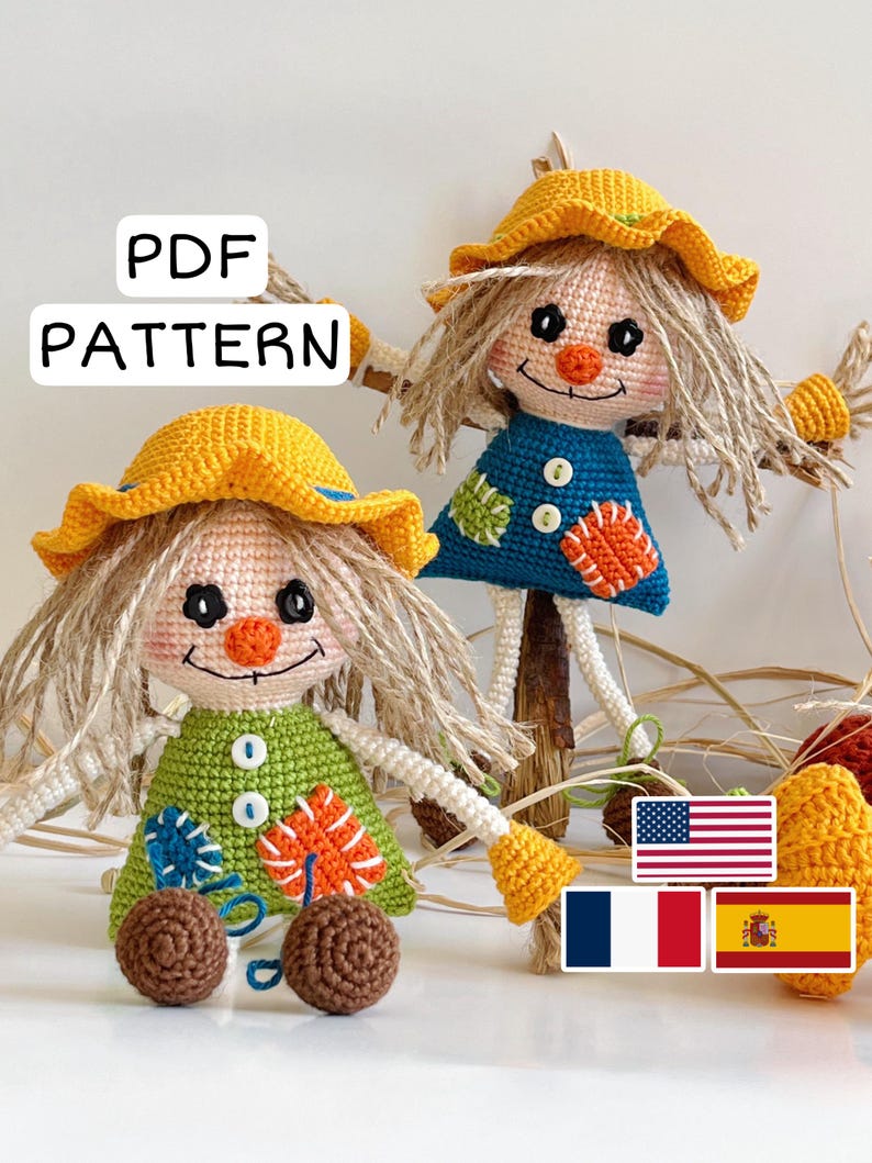 HALLOWEEN Scarecrow CROCHET PATTERN | Amigurumi Pattern - Etsy