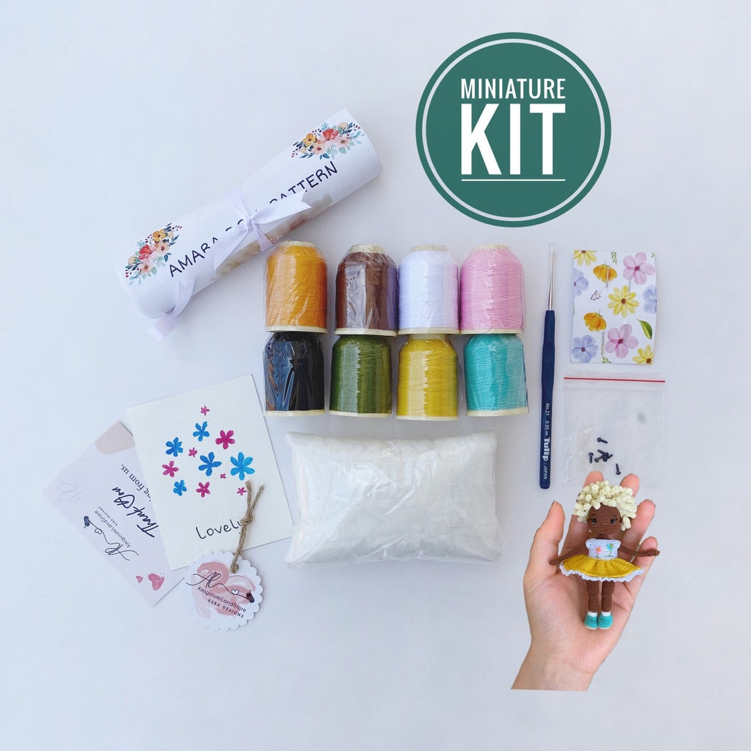 Amara Miniature Doll Crochet Kit: DIY Amigurumi (pattern Included) - Etsy