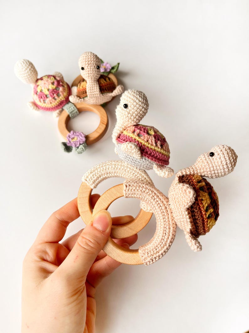 Crochet Turtle Rattle Pattern: Amigurumi Animal Toy (PDF Download) - Etsy