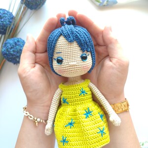 JOY CROCHET PATTERN, Inside Out Amigurumi Pattern, Crochet Joy Toy ...