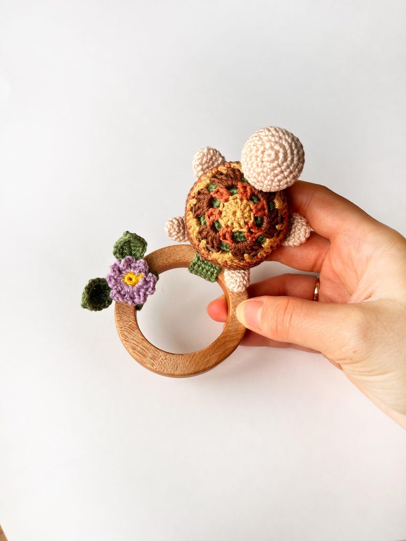 Crochet Turtle Rattle Pattern: Amigurumi Animal Toy (PDF Download) - Etsy