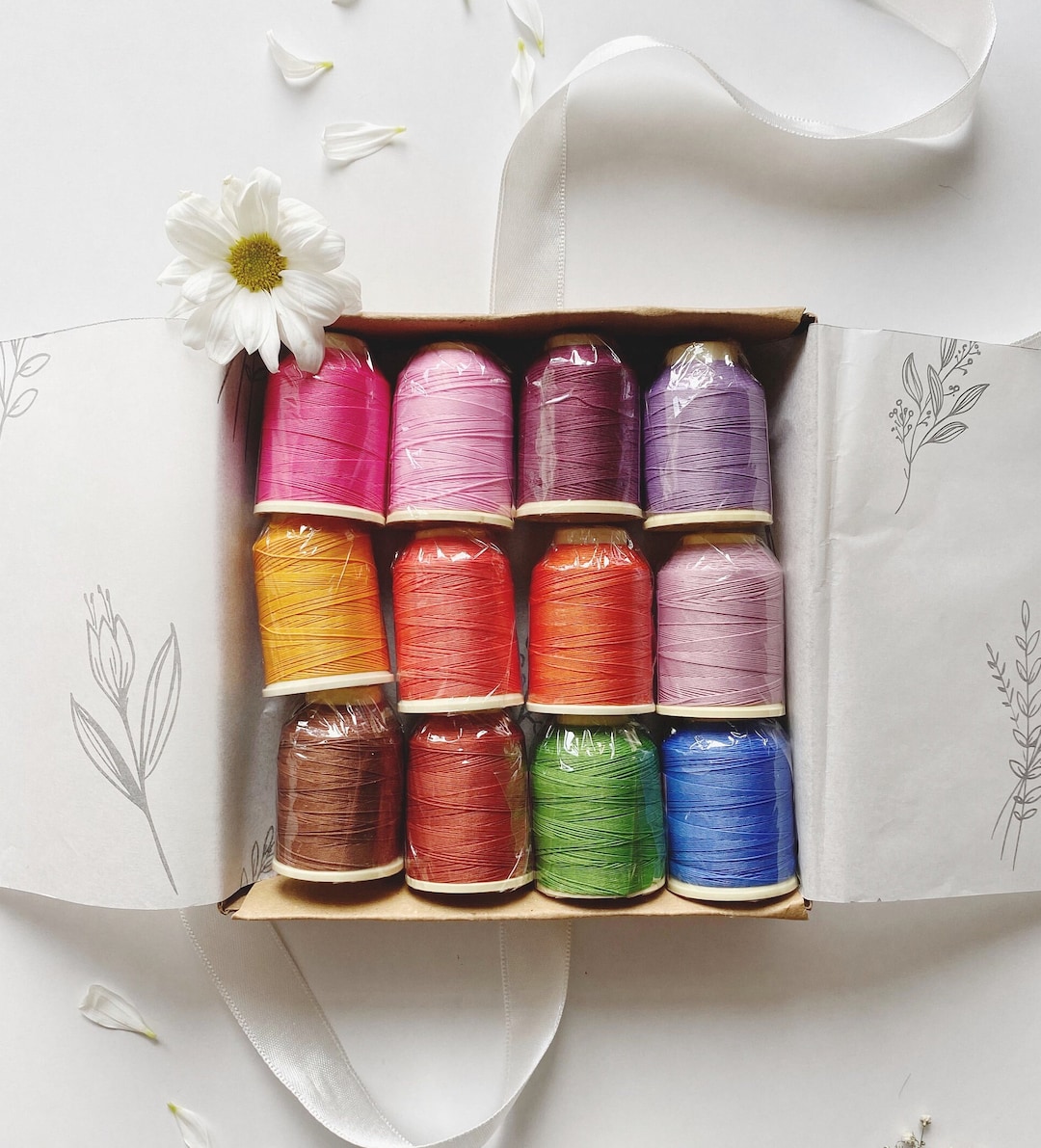 Colorful Yarn Box, 12 Pieces - Etsy