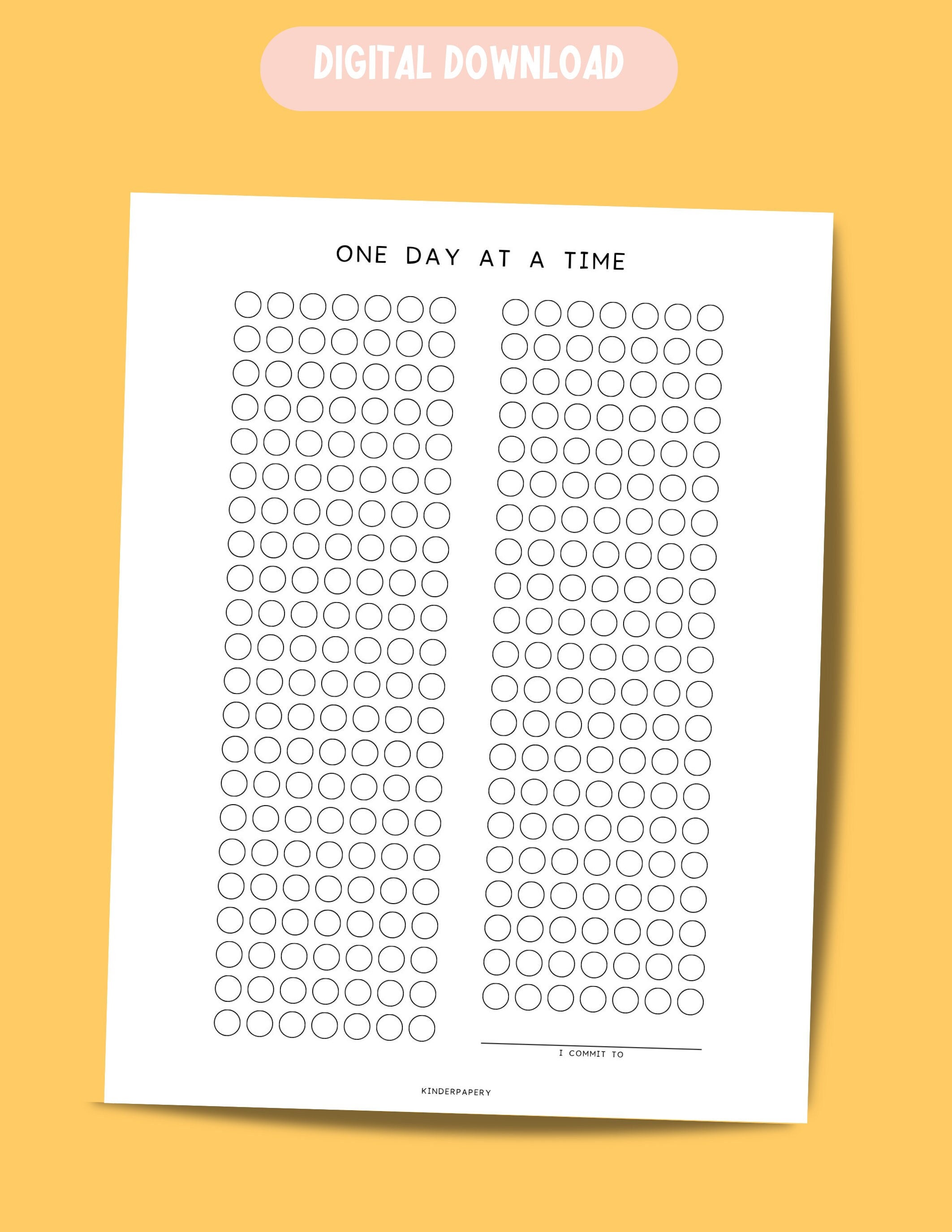 Habit Tracker Printable 52 Week Habit Tracker Minimalist Habit Tracker ...