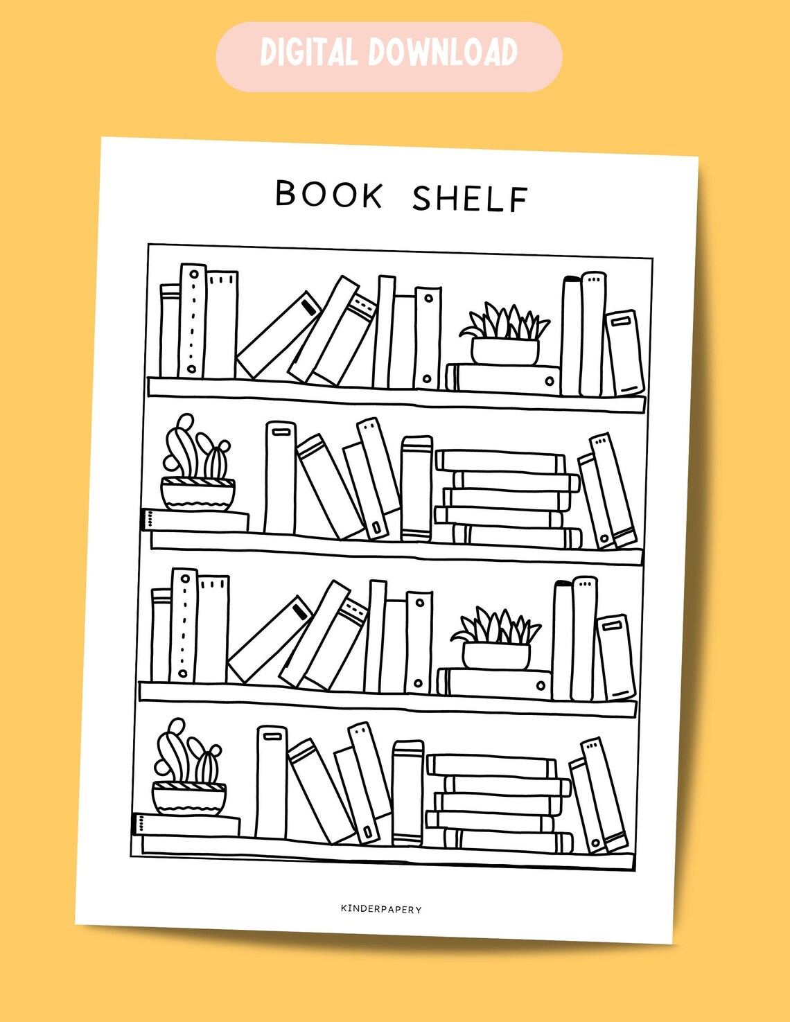 Printable Bookshelf Reading Log | Reading and Book Tracker | Reading ...