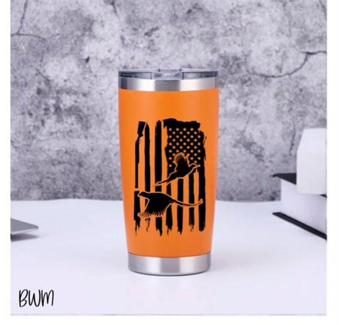 Travel Mug 20 Oz Flag With Pheasants - Etsy