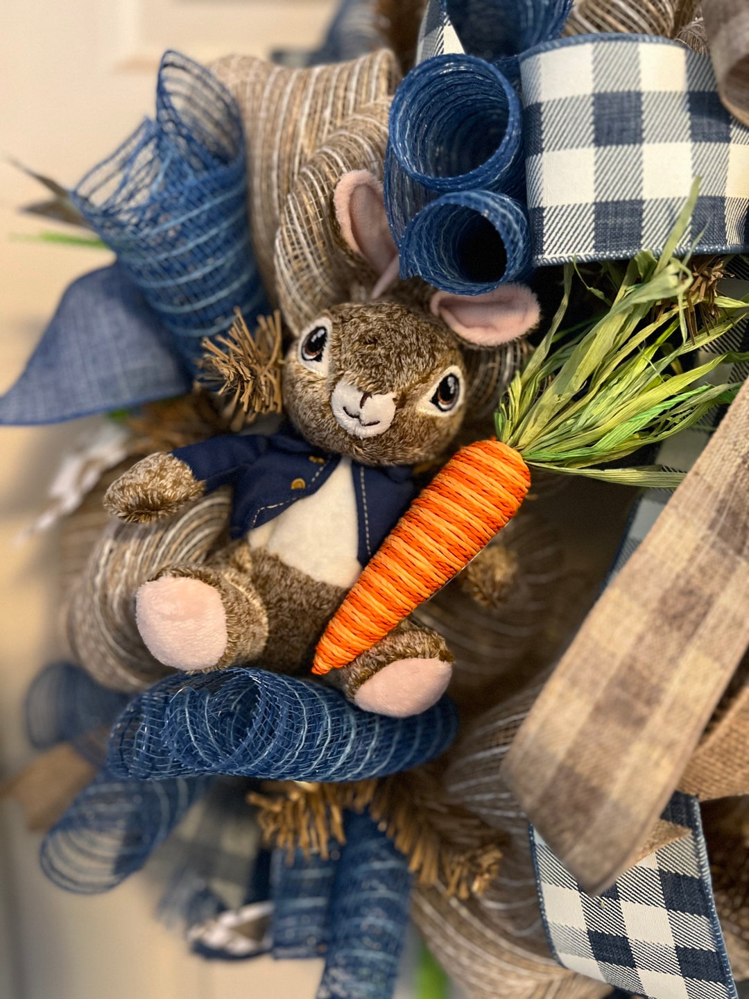 Spring Rabbit Wreath - Etsy