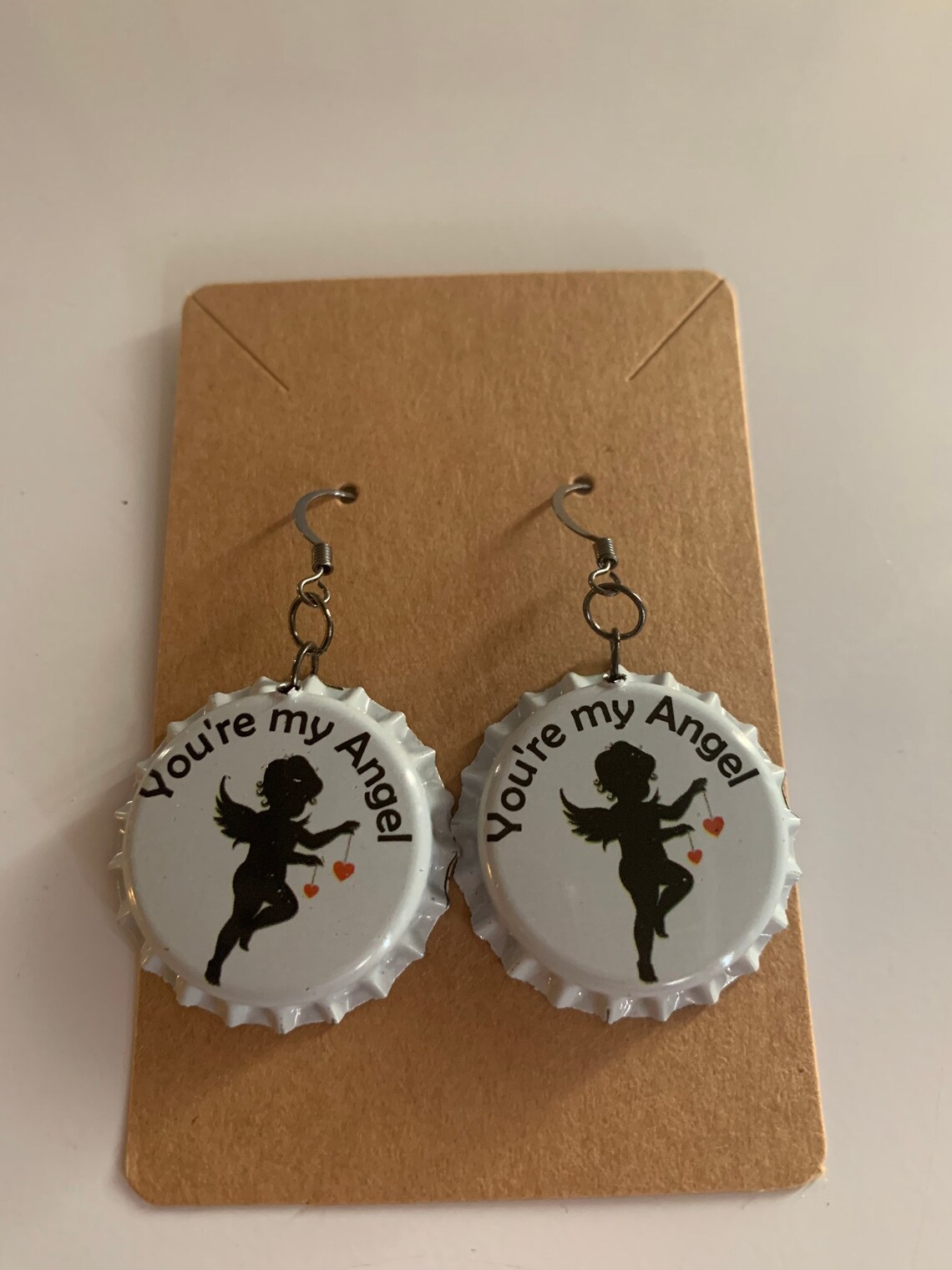 Bottle cap earrings with nickel free hooks | Etsy