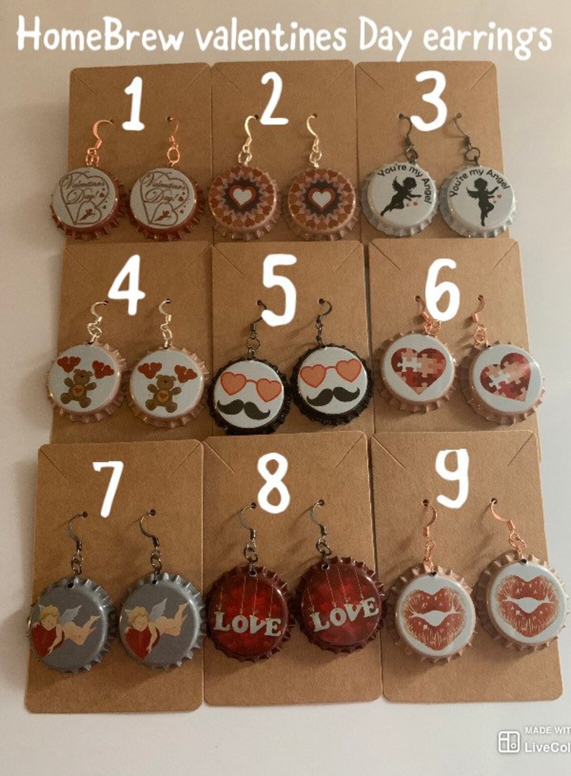 Bottle Cap Earrings With Nickel Free Hooks - Etsy