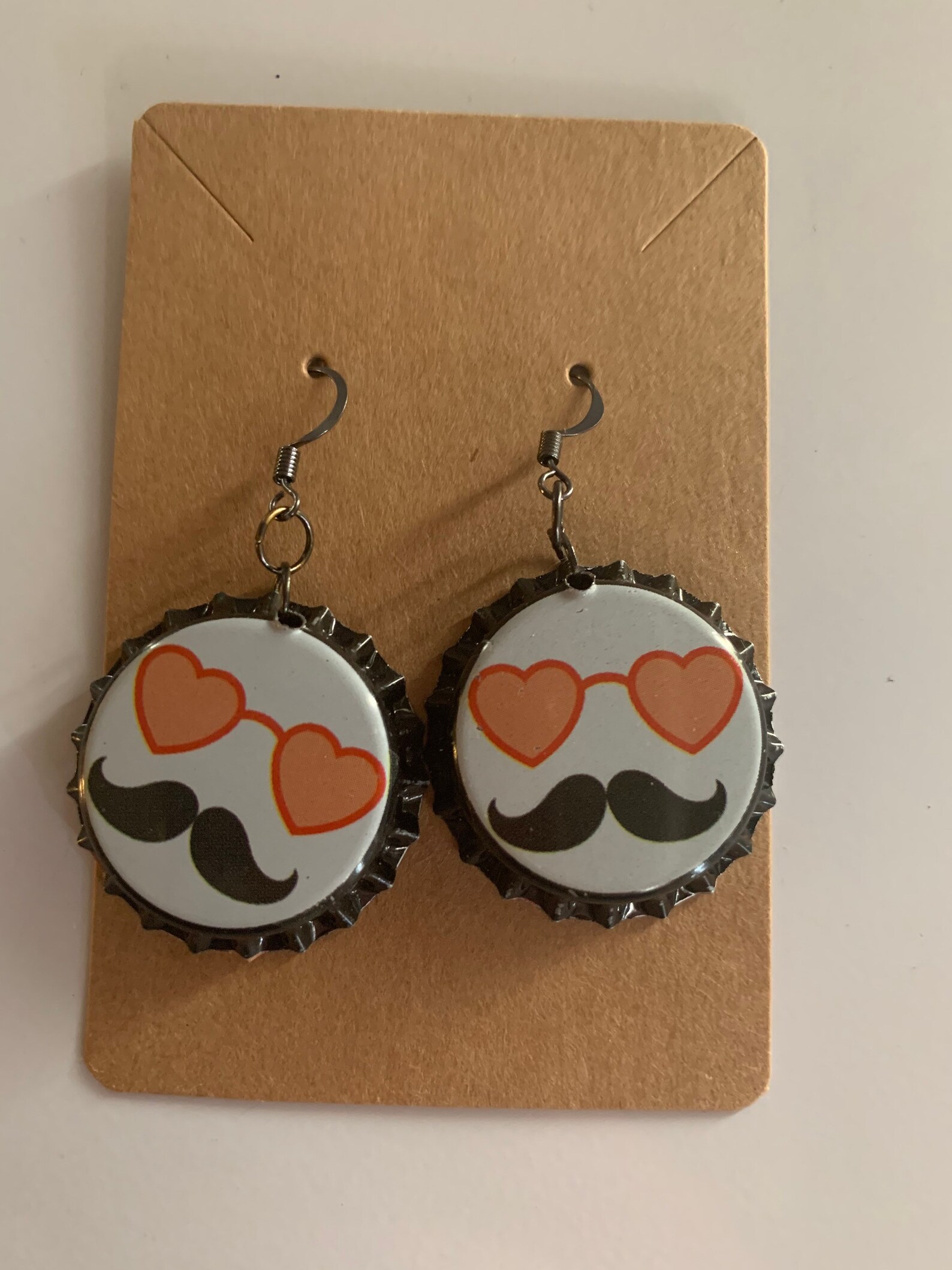 Bottle Cap Earrings With Nickel Free Hooks | Etsy