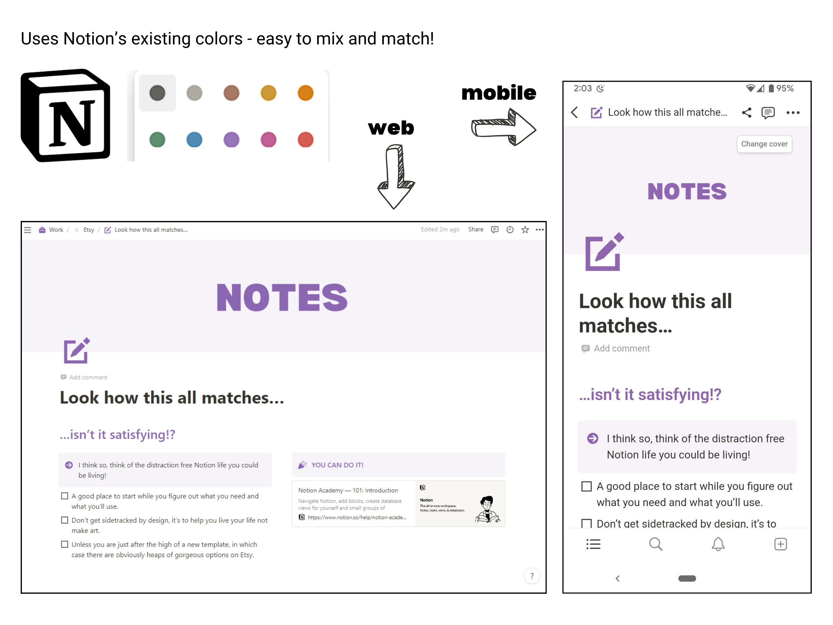Notion Headers for Beginners, Minimalists, Color Nerds. Notion Template ...