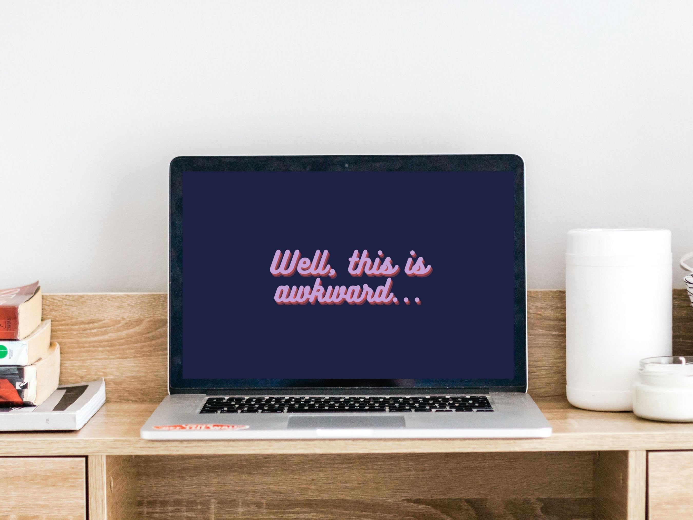 Well This is Awkward Desktop Wallpaper / Computer Background Colourful ...