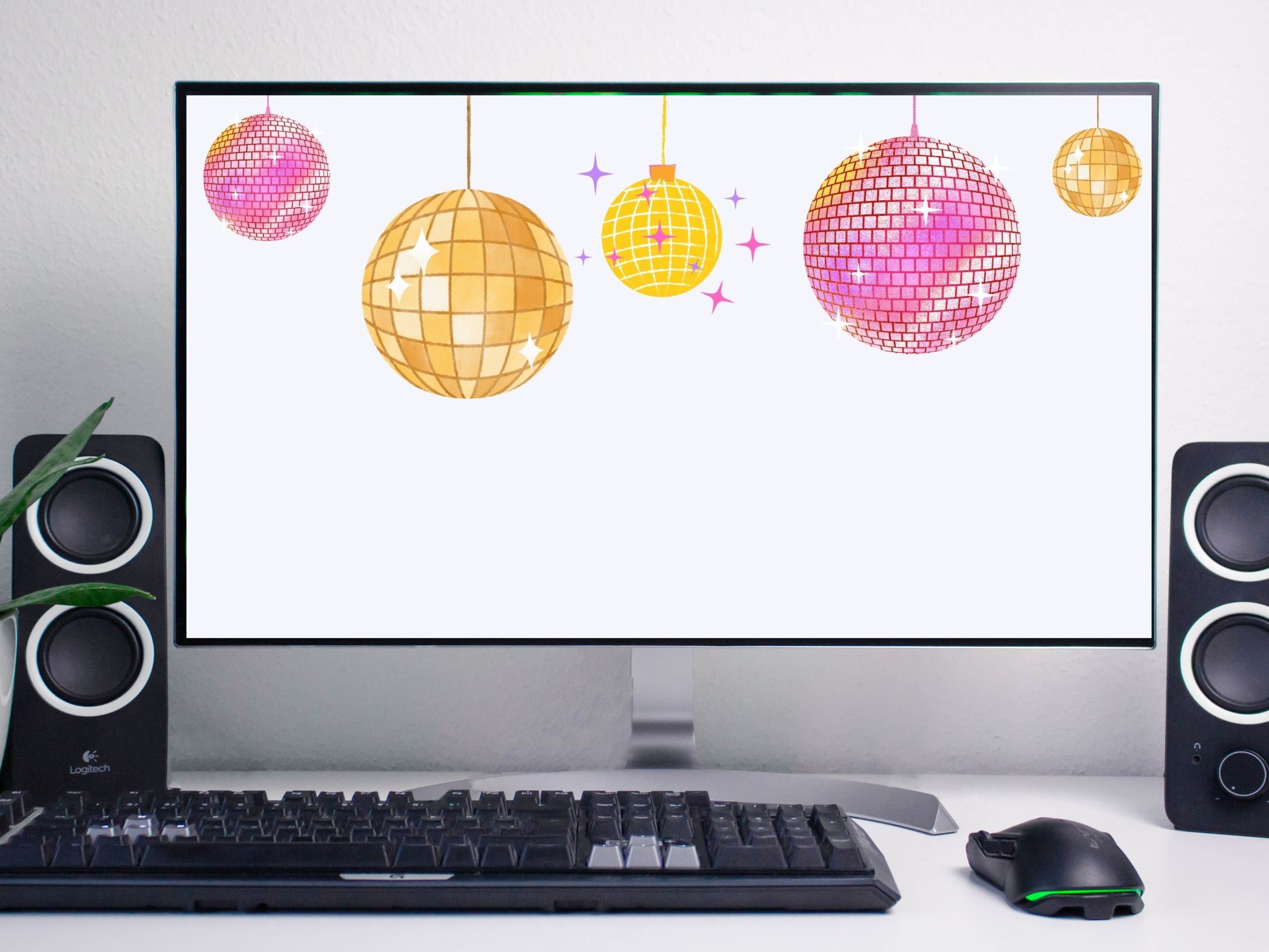 Disco Balls - Desktop Wallpaper / Computer Background || Colourful ...