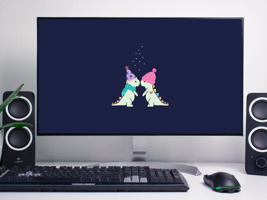 Dinosaurs Under Stars - Desktop Wallpaper / Computer Background ...