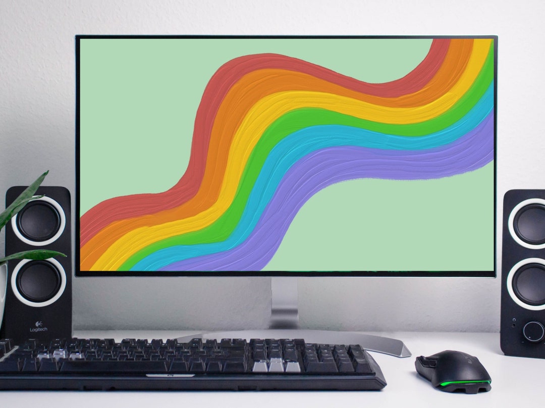 Rainbow Swirl - Desktop Wallpaper / Computer Background || Colourful ...