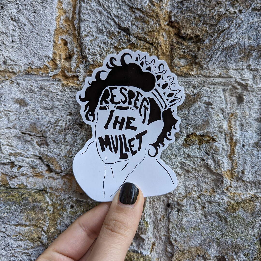 Respect the Mullet Sticker Handmade Papercut Sticker - Etsy