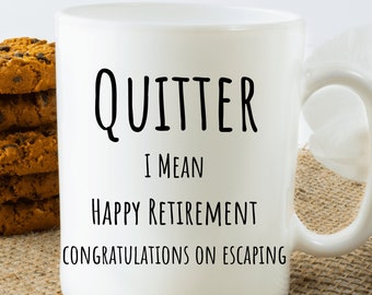 Quitter Retirement Gift Funny Retirement Gift for Men - Etsy