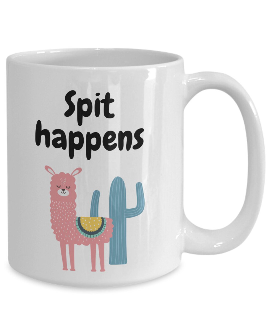 Spit Happens Llama Mug: Funny Coffee Cup Gift - Etsy