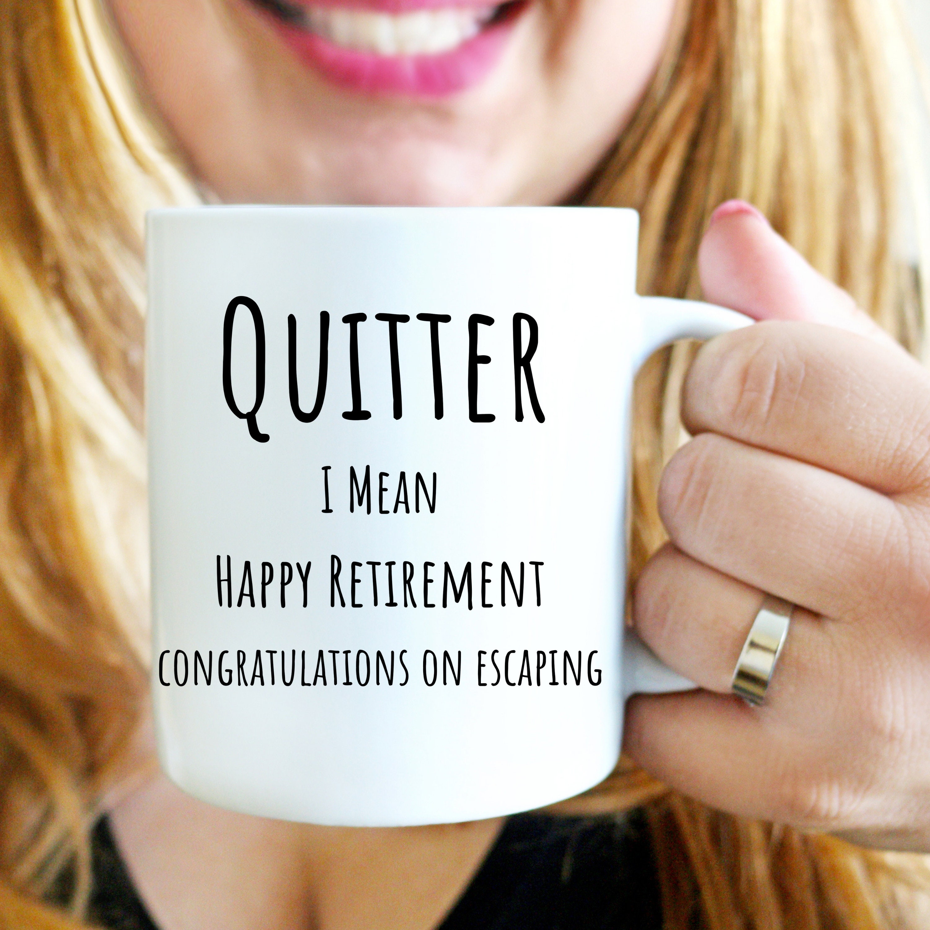 Quitter - Retirement Gift, Funny Retirement Gift for Men, Retirement ...