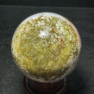 Natural Ocean Jasper Ball / Fruit Jsaper/green Jasper/ Red - Etsy