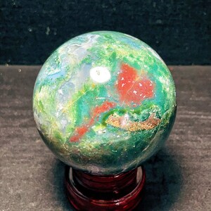 Natural Ocean Jasper Ball / Fruit Jsaper/green Jasper/ Red Jasper ...