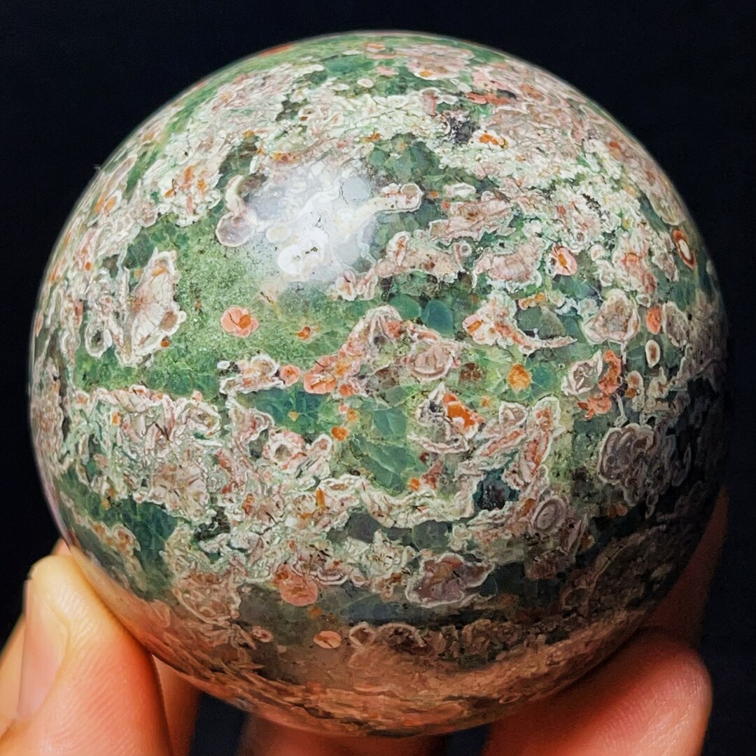 Green Cherry Blossom Agate Ball High Quality/natural Snowflake Cherry ...