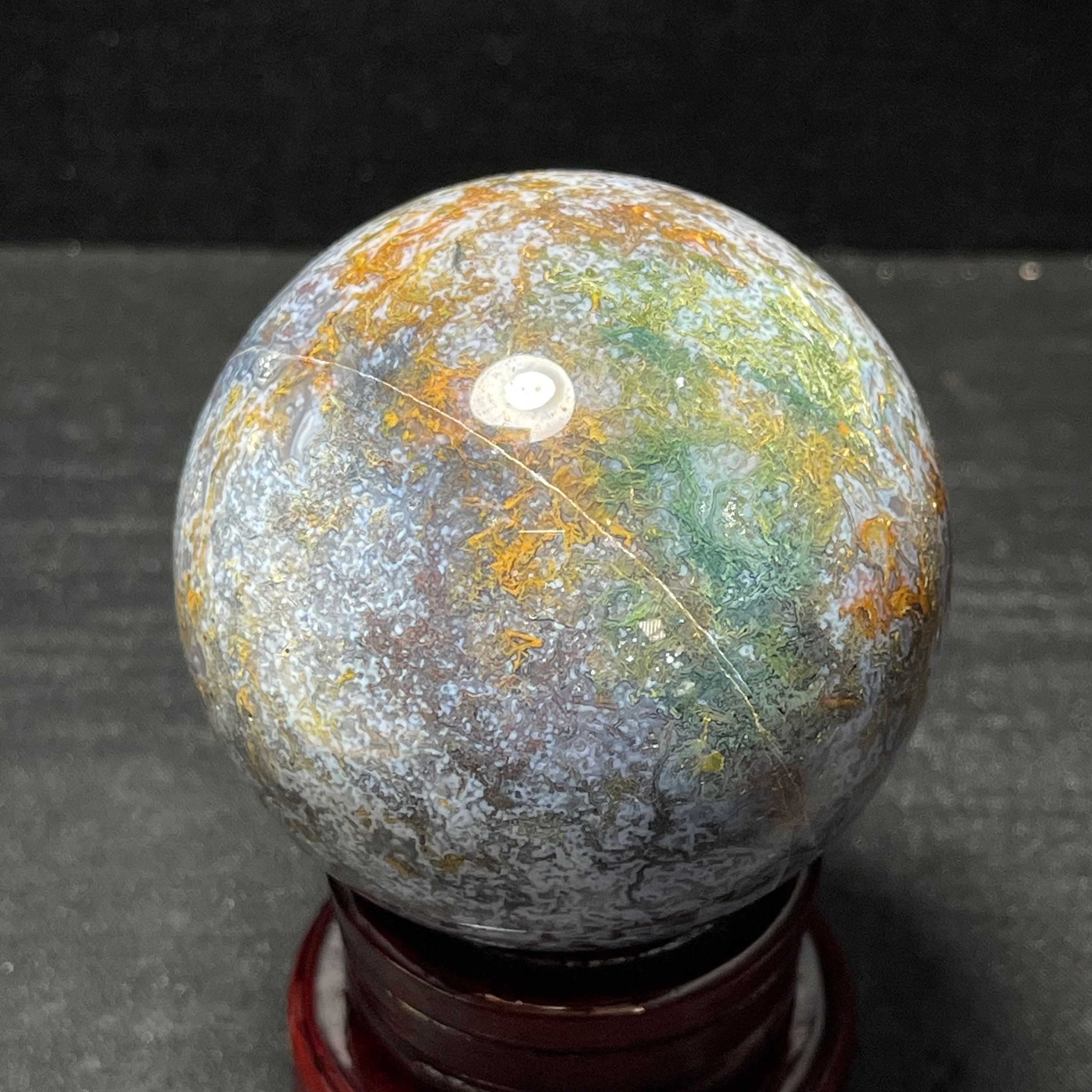 Ocean Jasper Ball / Fruit Jsaper/green Jasper/ Red Jasper - Etsy