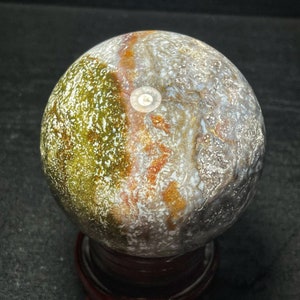 Natural Ocean Jasper Ball / Fruit Jsaper/green Jasper/ Red - Etsy