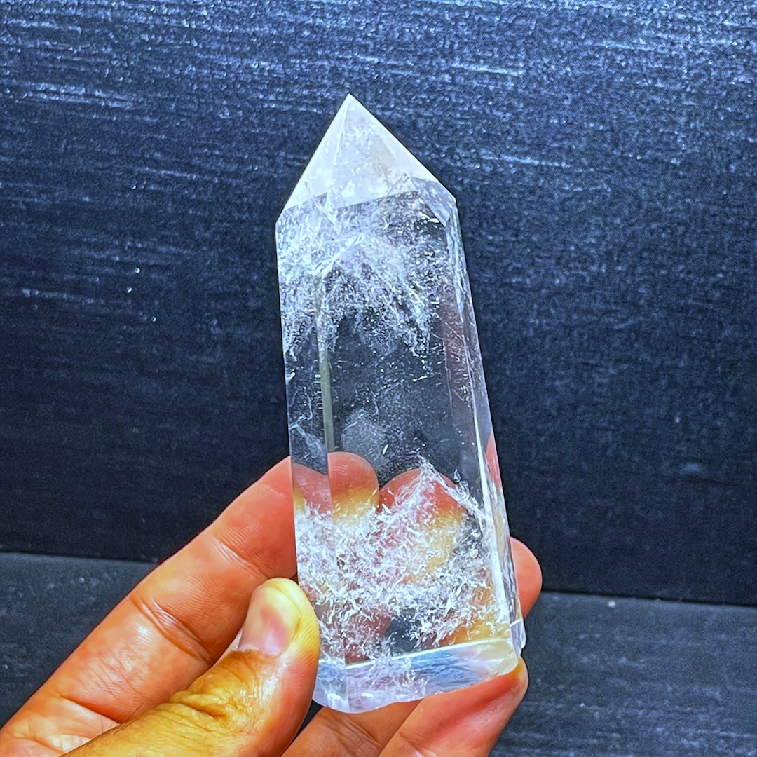 Natural Clear Quartz Tower Quartz Tower White Crystal Pillar Clear ...