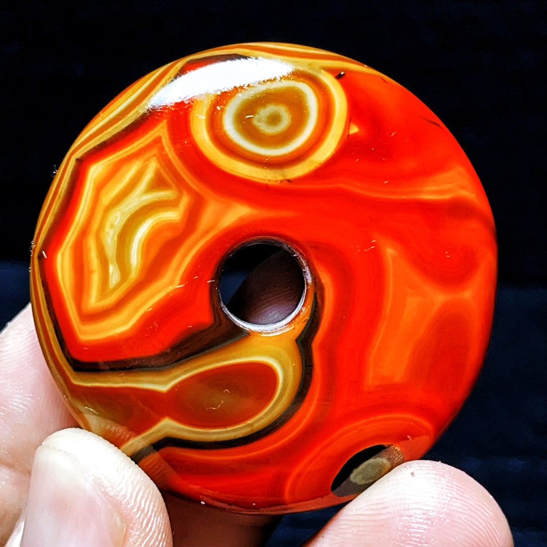Rare Warring States Red Agate Stone: Handmade Healing Energy Gift - Etsy