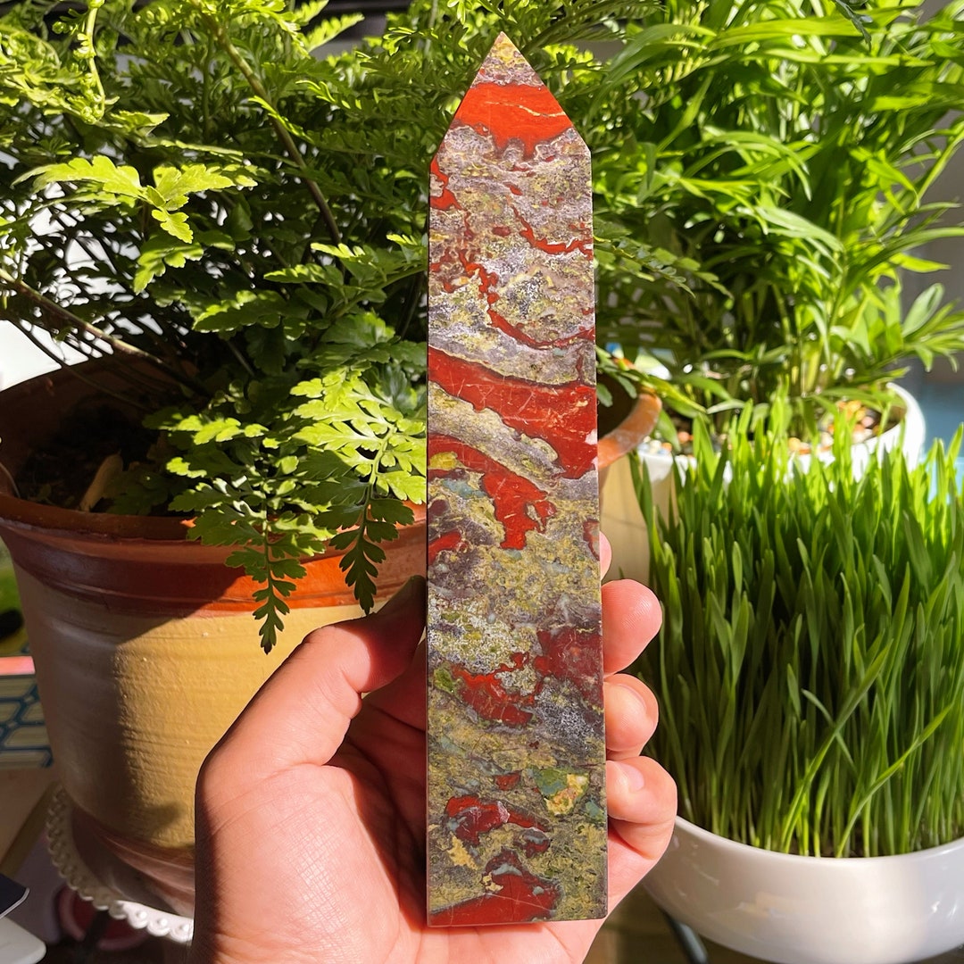 Natural Dragon Blood Tower Rare Dragon Blood Stone Obelisk，quartz ...