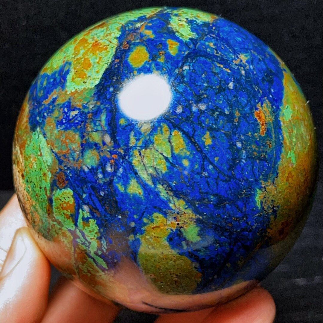 RARE Natural Polished Phoenix Azurite Crystal Ball Healing /chakra ...