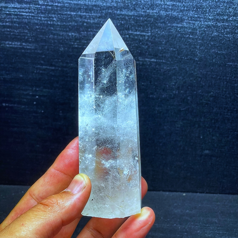 Natural Clear Quartz Tower Quartz Tower White Crystal Pillar - Etsy