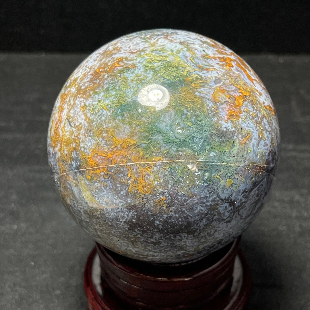 Ocean Jasper Ball / Fruit Jsaper/green Jasper/ Red Jasper Polychrome - Etsy