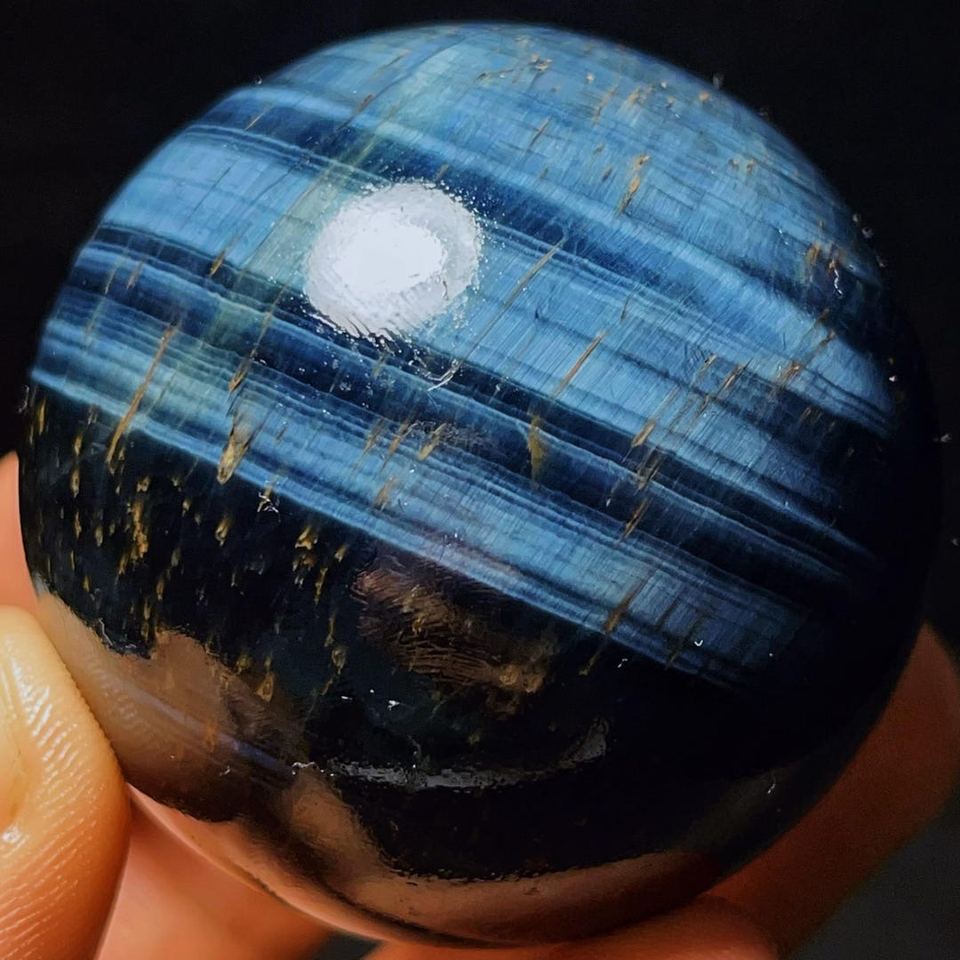 Natural Meteor Blue Tiger Eyel,quartz Crystal Sphere,reiki Heal ...