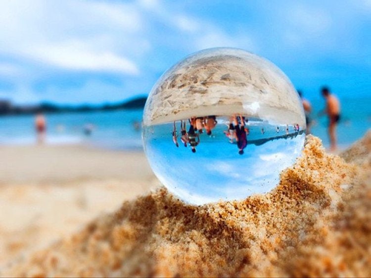 Home & Living Rocks & Geodes White crystal ball glass gaze crystal ball ...