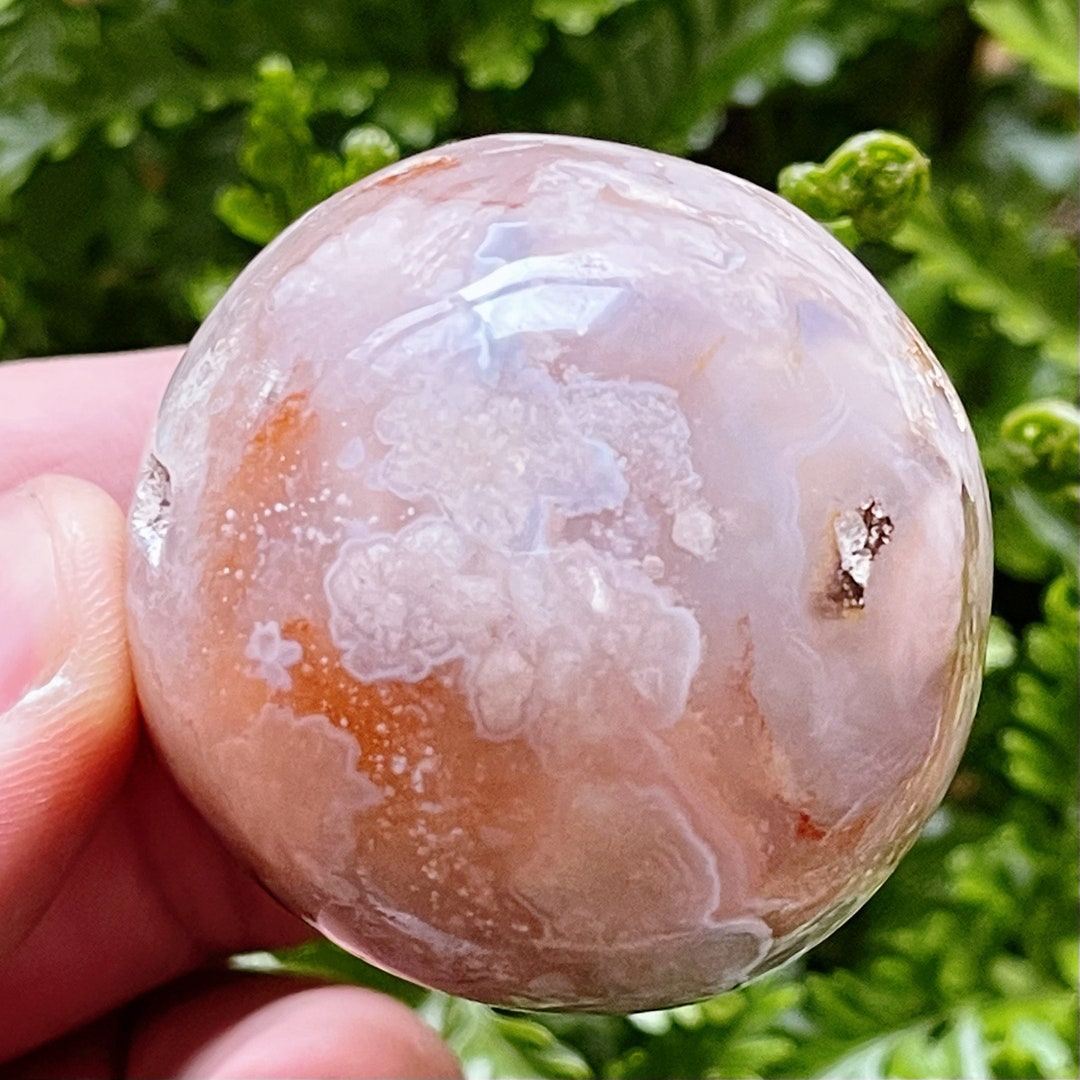 Cherry Blossom Agate Ball High Quality/natural Snowflake Cherry Blossom ...