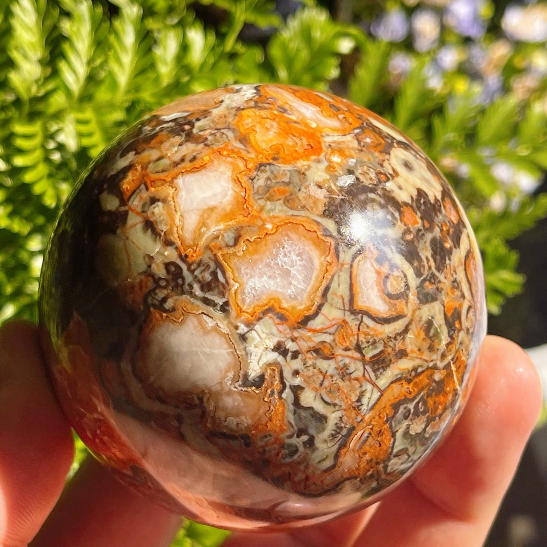 Natural Ocean Jasper Ball / Fruit Jsaper/green Jasper/ Red Jasper ...