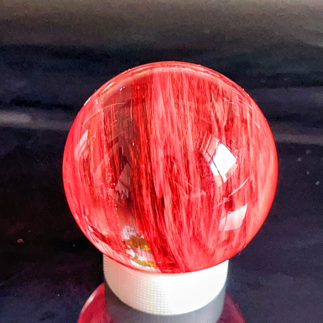 Smelted Quartz Crystal Ball, Red Crystal Ball Crystal Ball Divination ...
