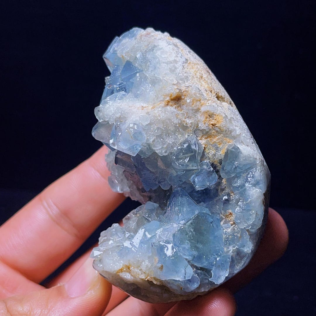 Natural Blue Crystal Cave, Irregular Random Follow-up Crystal Cave ...