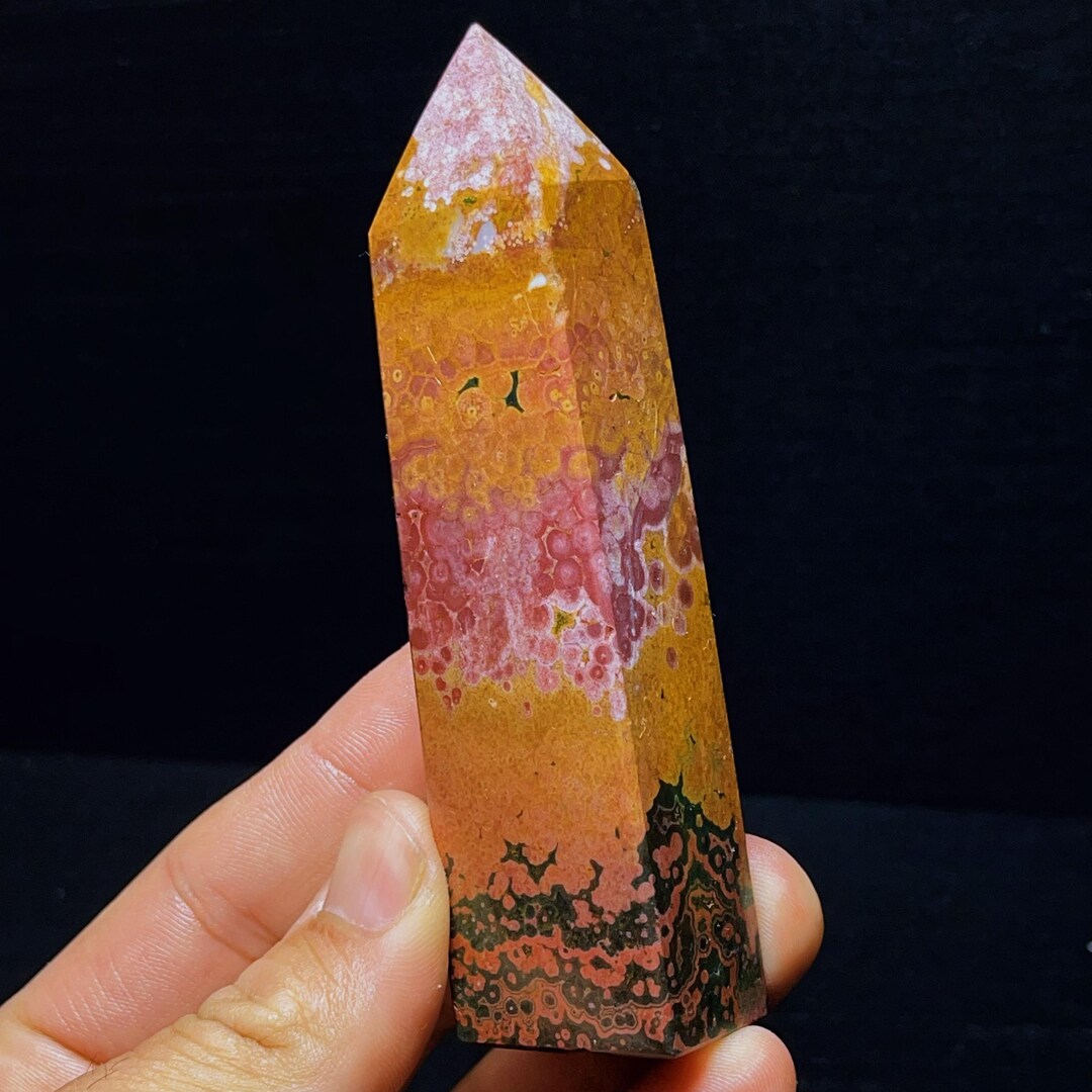 Natural Orbicular Ocean Jade Tower /orbicular Jasper /chakra/reiki ...